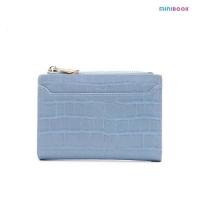 China Women's Short Wallet Croc Skin Polyester Lining Ins Style Crocodile Grain 8 Card Slots for sale