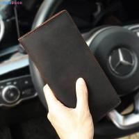 China Men's Crazy Horse Leather Purse Vintage Design Low MOQ Mix Models Custom Logo for sale