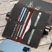 China Men's Crazy Horse Leather Purse Vintage Design Low MOQ Mix Models Custom Logo for sale