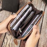 China Business Retro Ulti-Card Holding Wallet with Zipper 8 Card Slots for Daily Life for sale