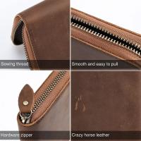 China Business Retro Ulti-Card Holding Wallet with Zipper 8 Card Slots for Daily Life for sale