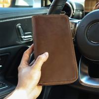 China Business Retro Ulti-Card Holding Wallet with Zipper 8 Card Slots for Daily Life for sale