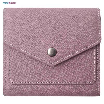 China Women's Mini Three Fold Wallet with Magnetic Buckle and RFID Blocking 8 Card Slots for sale