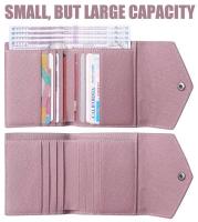 China Women's Mini Three Fold Wallet with Magnetic Buckle and RFID Blocking 8 Card Slots for sale