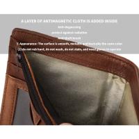 China RFID Crazy Horse Leather Short Wallet Credit Card Holder for Men 8 Card Slots for sale