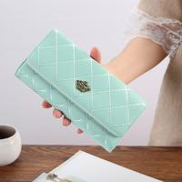 China Custom Logo Ladies Long Wallet Large Capacity Pu Leather Card Holder Clutch Bag 20 Slots for sale