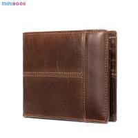 China Men's Genuine Leather RFID Blocking Wallet Minimalist Crazy Horse Slim Credit Card Holder 8 Slot for sale