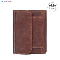 China Customized Crazy Horse Leather Men's Trifold Wallet with RFID Blocking Technology for sale