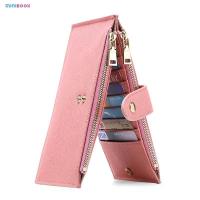 China PU Saffiano Leather Long CardSlot Money Case Multi-Function RFID Blocking Bifold Wallet for sale