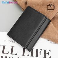 China Custom Black Credit Card Holder Minimalist Small Wallet with Snap Pocket 8 Slots for sale