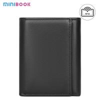 China Custom Black Credit Card Holder Minimalist Small Wallet with Snap Pocket 8 Slots for sale