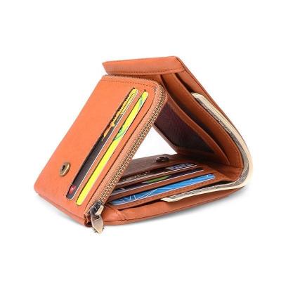 China Anti-Theft Minibook Genuine Leather Wallet with RFID Technology and Small Purse for Men for sale
