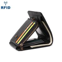 China Anti-Theft Minibook Genuine Leather Wallet with RFID Technology and Small Purse for Men for sale