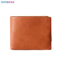 China Anti-Theft Minibook Genuine Leather Wallet with RFID Technology and Small Purse for Men for sale