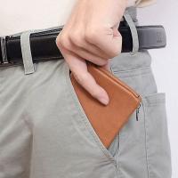 China Anti-Theft Minibook Genuine Leather Wallet with RFID Technology and Small Purse for Men for sale