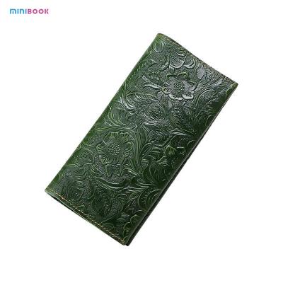 China Long Women Leather Wallet with Clear PVC Windows 19cm Daily Life Wallet for sale