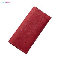 China Long Women Leather Wallet with Clear PVC Windows 19cm Daily Life Wallet for sale