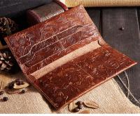China Long Women Leather Wallet with Clear PVC Windows 19cm Daily Life Wallet for sale