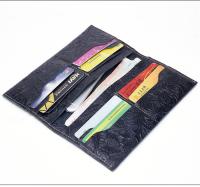 China Long Women Leather Wallet with Clear PVC Windows 19cm Daily Life Wallet for sale