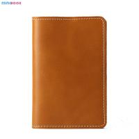 China Custom Genuine Leather Passport Wallet Holder Vintage Style 4 Card Slot for Men Women for sale