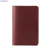 China Custom Genuine Leather Passport Wallet Holder Vintage Style 4 Card Slot for Men Women for sale