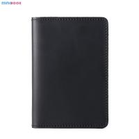 China Custom Genuine Leather Passport Wallet Holder Vintage Style 4 Card Slot for Men Women for sale