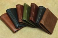 China Custom Logo Crazy Horse Leather Men's Bifold Wallet with RFID Blocking 8 Card Slots for sale