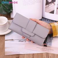 China Open Closure Women's Leather Wallet Small Size Candy Color Purse 8x4x1 Inch for sale