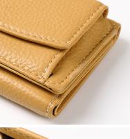 China Solid Color Women Mini Credit Card Holder Leather Coin Purse Wallet for Daily Life 8 Slots for sale