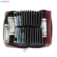 China Large Capacity ID Credit Card Holder Organizer Zipper Coin Purse for Men Women 20 Slots for sale