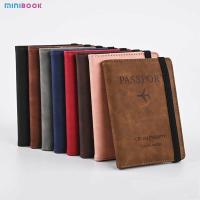 China Vintage Business Passport Cover Holder Multi-Function ID Bank PU Leather Wallet Case 2 Slot for sale