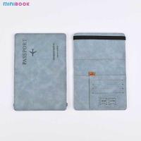 China Vintage Business Passport Cover Holder Multi-Function ID Bank PU Leather Wallet Case 2 Slot for sale