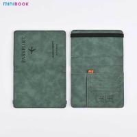 China Vintage Business Passport Cover Holder Multi-Function ID Bank PU Leather Wallet Case 2 Slot for sale