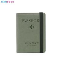 China Customized RFID Blocking Minibook Passport Holder Travel Wallet 14.8x11cm PU Leather for sale