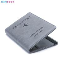 China Customized RFID Blocking Minibook Passport Holder Travel Wallet 14.8x11cm PU Leather for sale