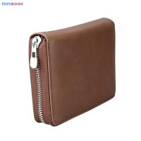 China Custom Logo Genuine Leather RFID Wallet with ID Card Holder 10 Card Slots for sale