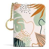 China Custom Printing Wallet Mobile Credit Card Holder with Keychain 10 Card Slots RFID Blocking for sale