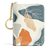 China Custom Printing Wallet Mobile Credit Card Holder with Keychain 10 Card Slots RFID Blocking for sale
