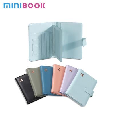 China PU Passport Cover Holder Flip Wallet RFID Block Leather Card Case 15x10.5cm for sale