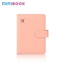 China PU Passport Cover Holder Flip Wallet RFID Block Leather Card Case 15x10.5cm for sale