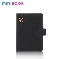 China PU Passport Cover Holder Flip Wallet RFID Block Leather Card Case 15x10.5cm for sale