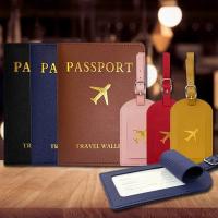 China Vegan Leather Passport Holder and Suitcase Tag Set Low MOQ Mix Models for B2B Travel for sale