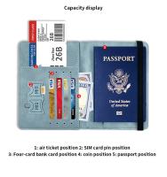 China Custom Logo Eco Friendly Passport Holder with SIM Pocket Band Strap 2 Slot for sale