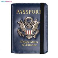 China RFID Passport Case Cover Holder Document Organizer Wallet Vintage PU Leather 2 Slot for sale