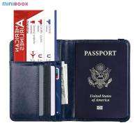 China RFID Passport Case Cover Holder Document Organizer Wallet Vintage PU Leather 2 Slot for sale