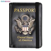 China RFID Passport Case Cover Holder Document Organizer Wallet Vintage PU Leather 2 Slot for sale