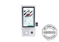 China 21.5 Inch Desktop Ordering Kiosk Machine Inbuilt QR Barcode 80mm Terminal Printer for sale
