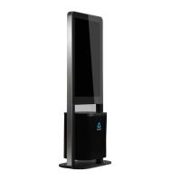 China Black High Resolution Floor Standing Lcd Digital Signage With Trash Can for sale