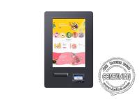 China Wall Mount 80mm Printer Qr Bar Scanner Self Payment Kiosk 32 Inch IP65 Fan Cooling for sale