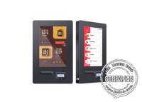China Wall Mount 80mm Printer Qr Bar Scanner Self Payment Kiosk 32 Inch IP65 Fan Cooling for sale